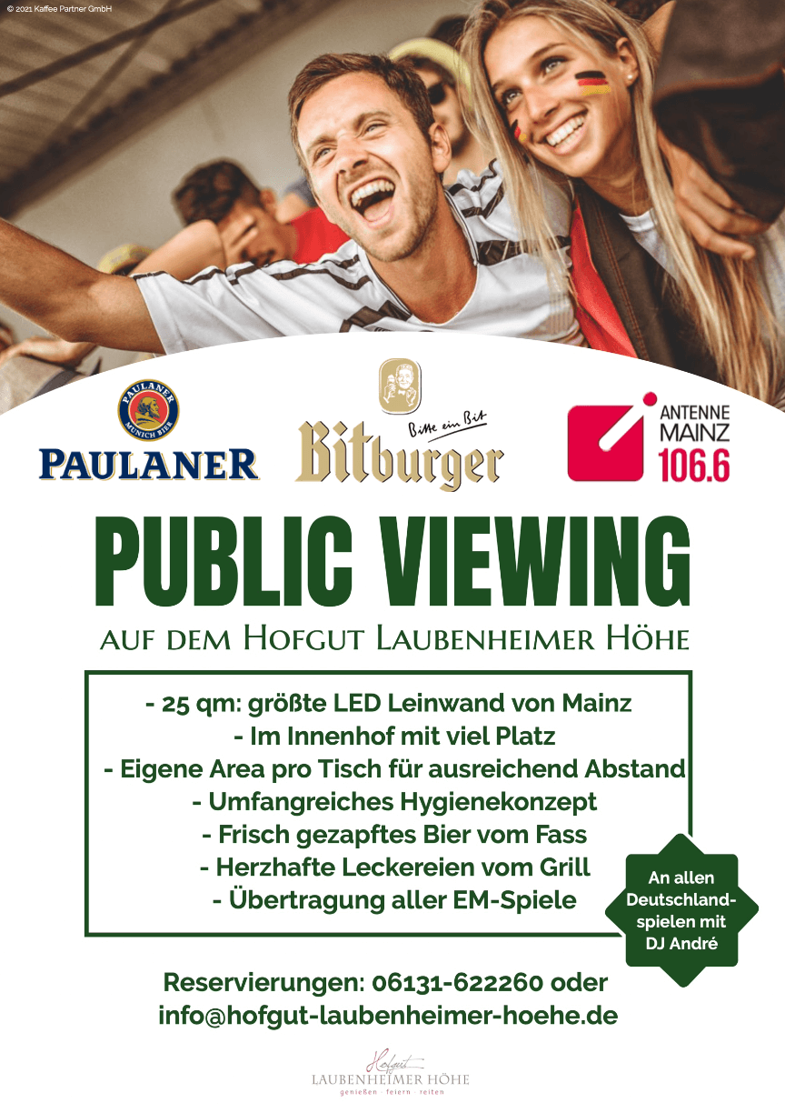 Fußball-Fieber beim Public Viewing ⚽️| Hofgut Laubenheimer Höhe